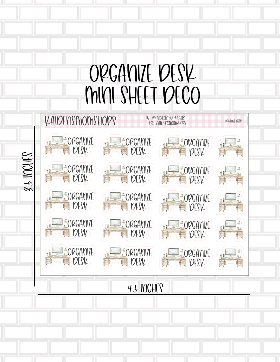 Organize Desk Mini Deco Sheet – KaidensMomShops